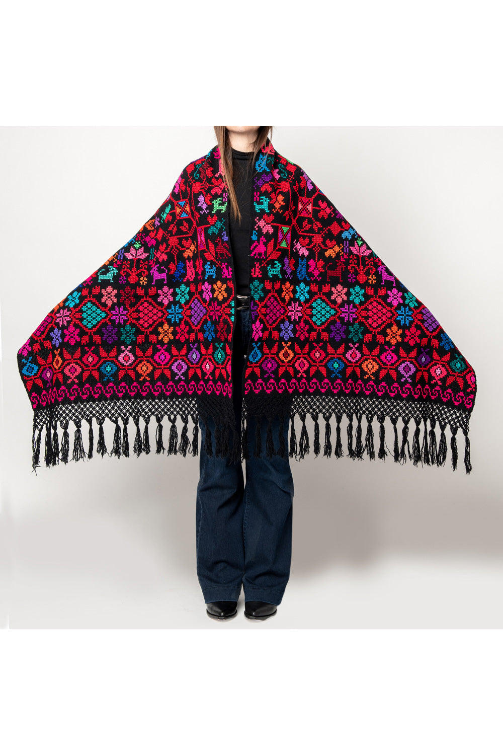 Embroidery Shawl - Arbol De La Vida (Tree of Life) B – CHAMULA